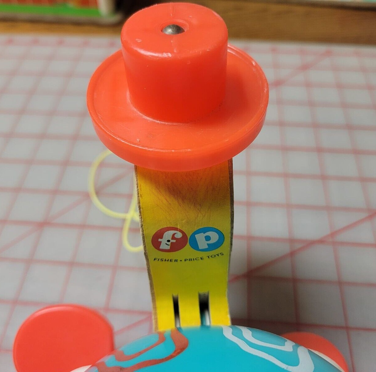 Vintage Fisher Price 1962 Tip Toe Turtle Pull Along Toy 773 Bell ...