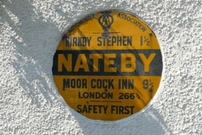 Photo 6x4 AA village sign on the wall of Nateby Inn Kirkby Stephen A ...