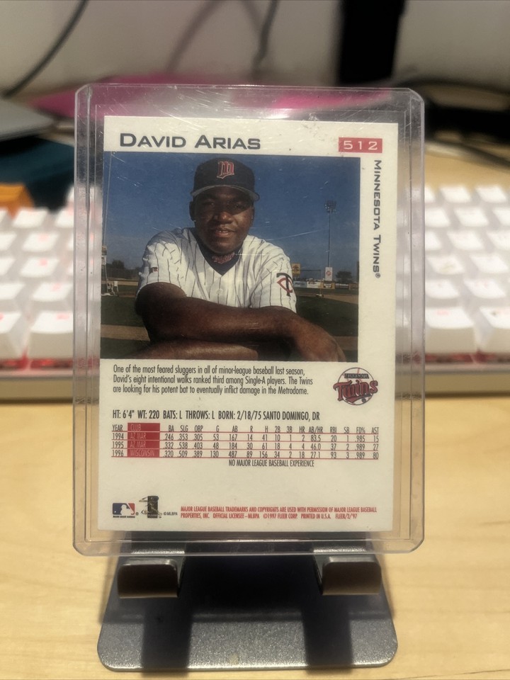 1997 Fleer David Ortiz Arias Rookie Card #512 RC FC925 | eBay