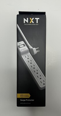 BRAND NEW NXT Technologies 8-Outlet 2 USB Surge Protector, 6' Cord ...