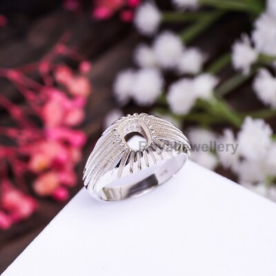 6 x 8 MM Oval Solid Silver Mount Ring for Stone Size 6 x 8 m Oval ...