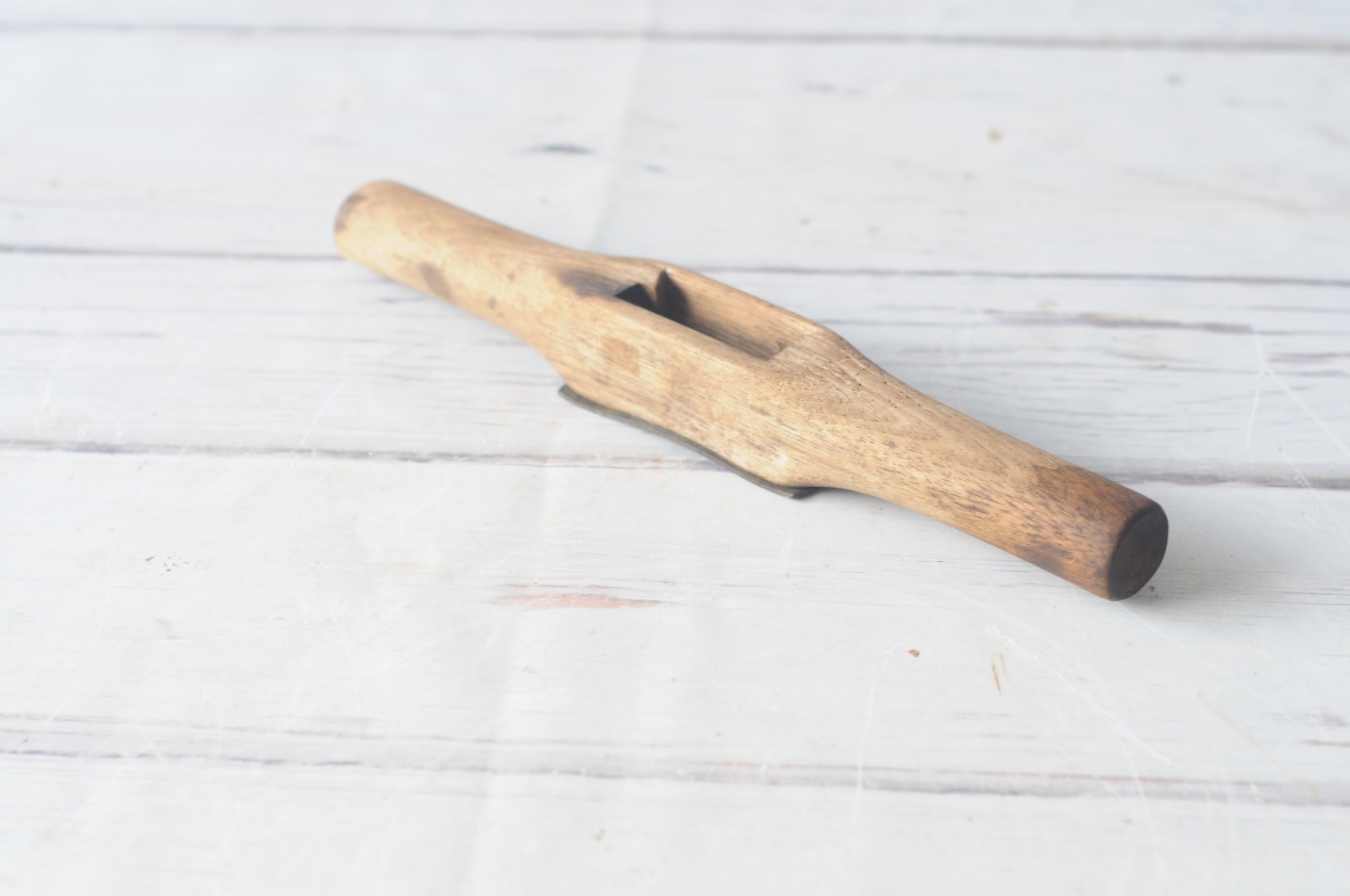 Vintage Wood Handle Brass Plate Spokeshave Draw Knife Carpenters Tool ...