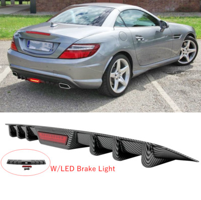 Rear Bumper Diffuser Spoiler LED Tail Brake Light For Benz SLK280 ...