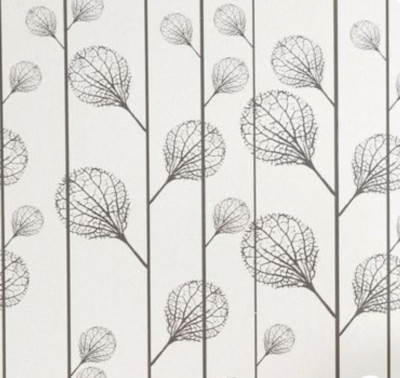 LOT FOUR ROLLS FERM LIVING WALLSMART WALLPAPER BLACK WHITE *RIBBED ...