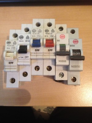 WYLEX MCB NSB 6 10 16 20 32 40 AMP BS 60898 / 3871 FUSE MEM HAGER BG ...