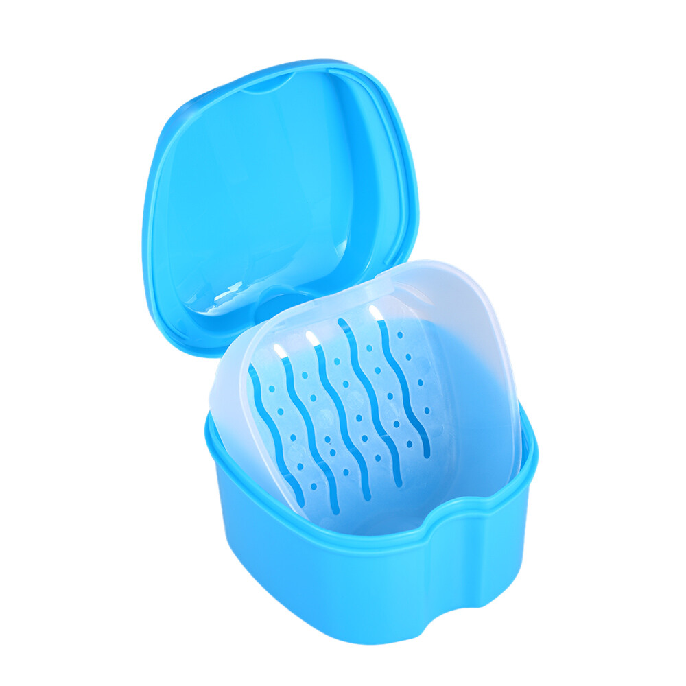 Denture Bath Box Case Dental False Teeth Storage Box With Rinsing Bask ...