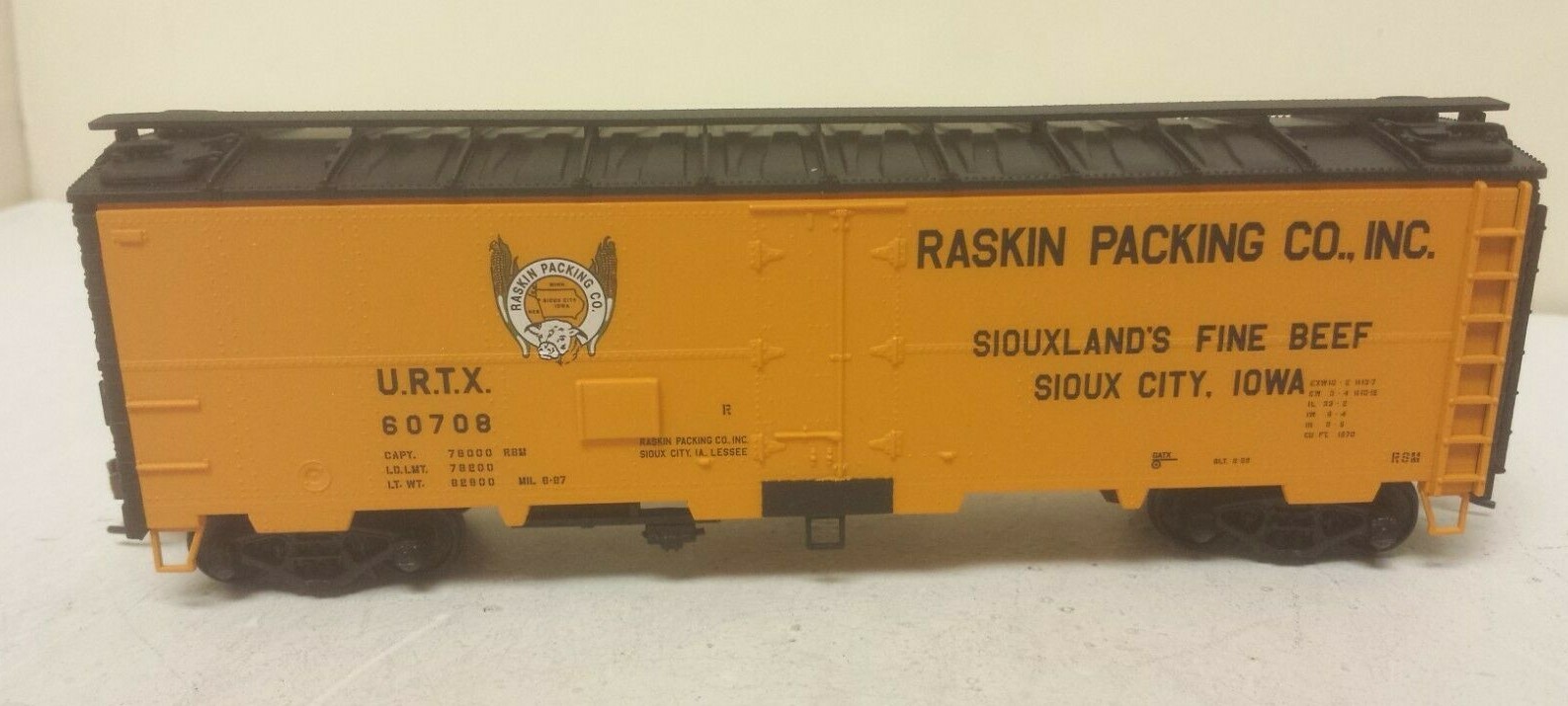 Raskin Packing Railroad 40' Meat Reefer #60708 Walthers 932-2576 RTR | eBay