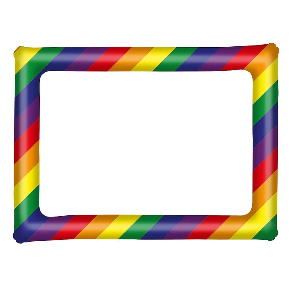 Inflatable Photo Frame Large Rainbow TV Pink for Photo Booth Party ...