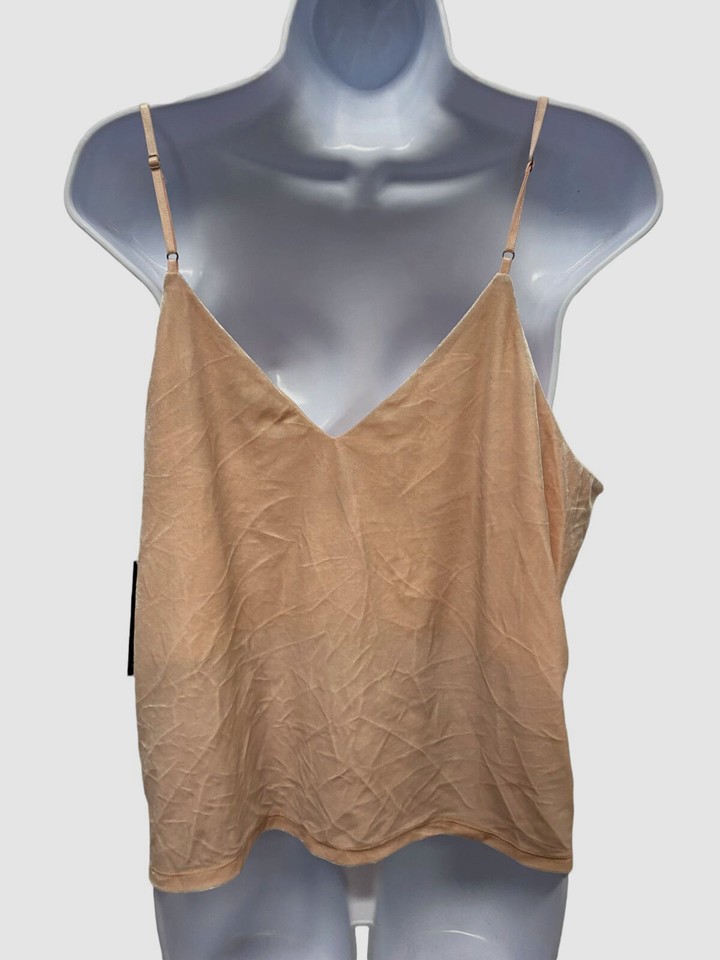 $48 Free Press Women's Pink Velvet Tank Top Size XL | eBay