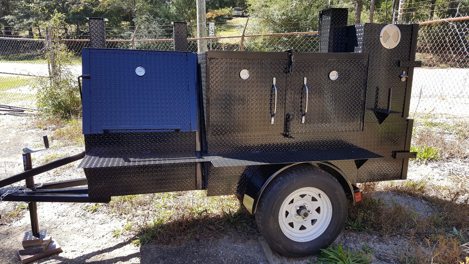 Pro Mobile BBQ Smoker Trailer w Wheel Dolly Grill Food Truck Vending ...