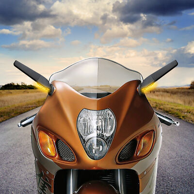 Adjustable Rearview Wind Wing Mirrors w/LED Lights For Suzuki Hayabusa ...