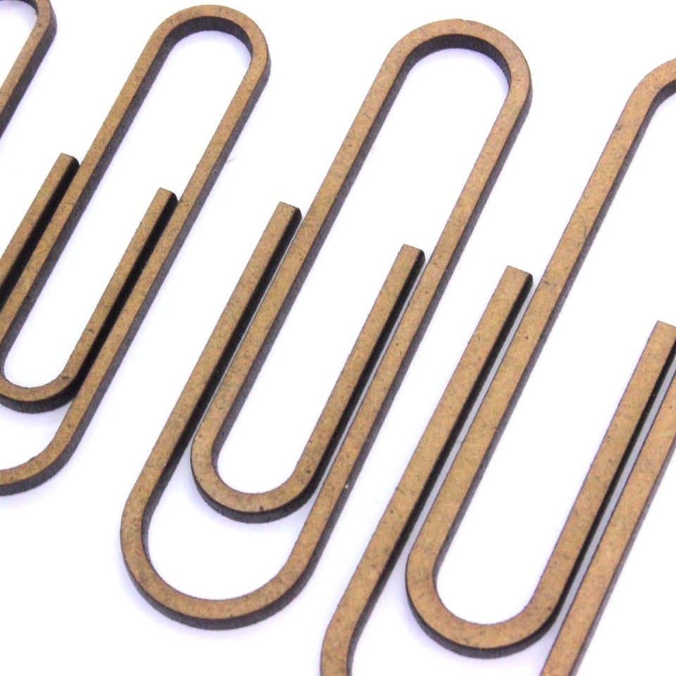 Paperclip Craft Shape, Various Sizes, 2mm MDF Wood. | eBay UK