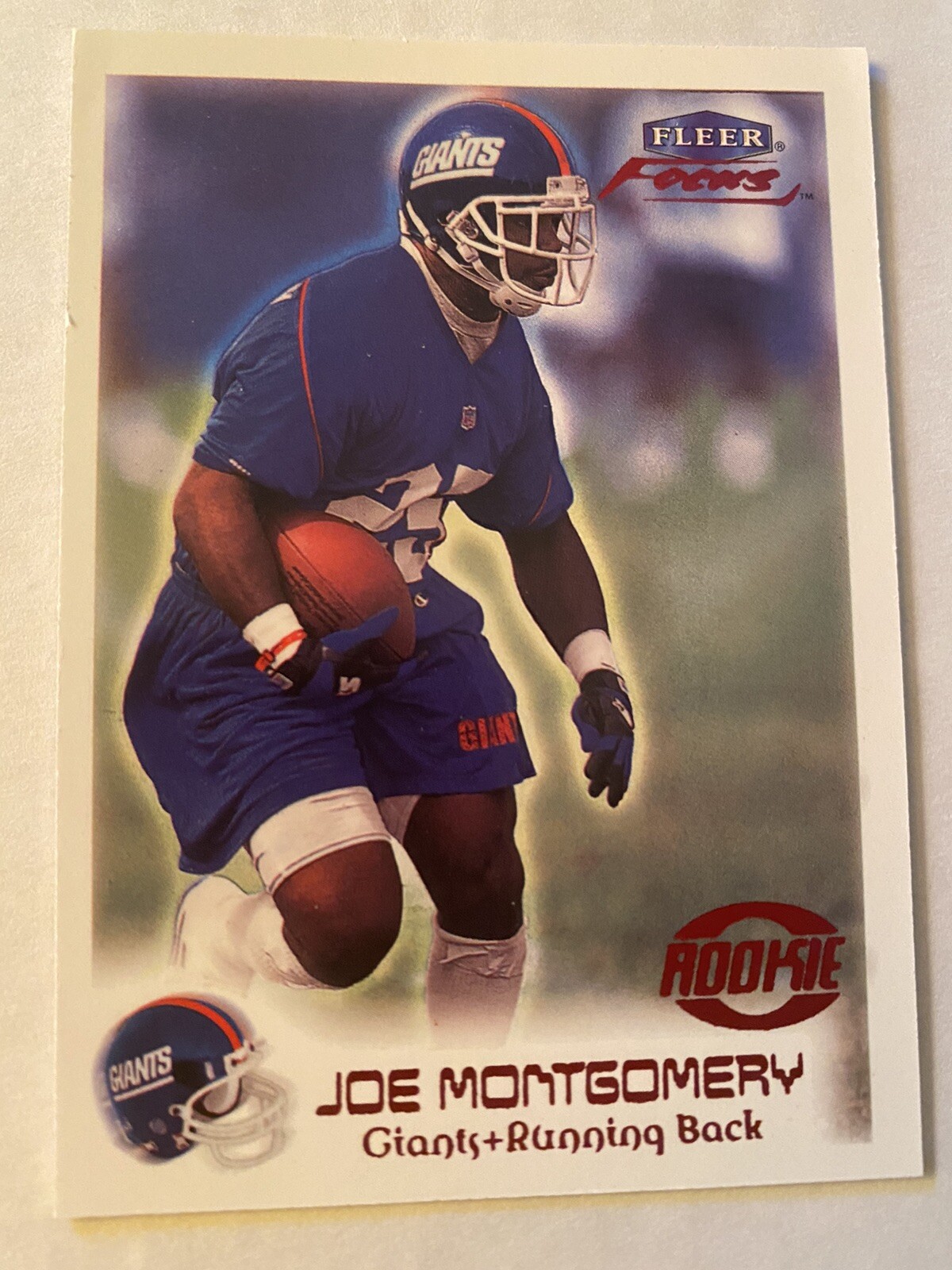 Joe Montgomery New York Giants 1999 Fleer Focus Rookie Football Card ...