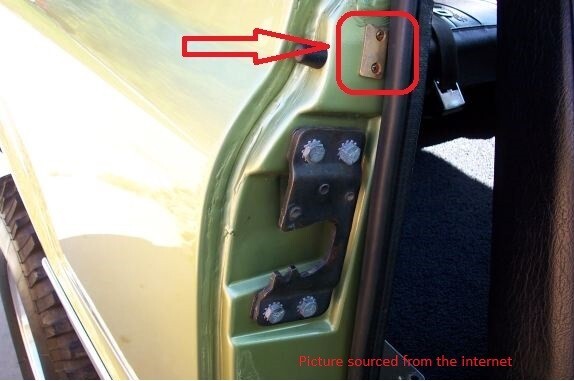 1969-1975 Blazer Jimmy Door Alignment Striker Plate and Wedge Set ...