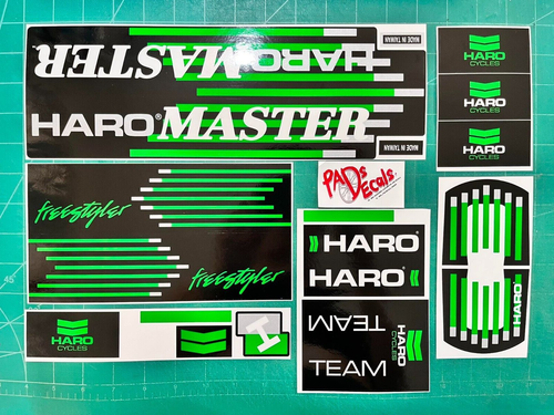 Haro master 88 black with green strips Bmx sticker Decal | eBay