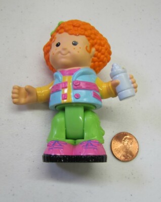 New! Fisher Price Little People Red-Head Girl Freckles Bottle Bendable ...