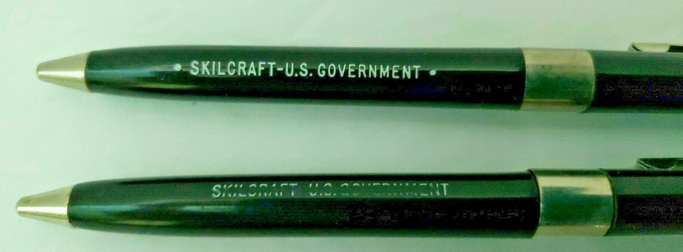 Vintage Skilcraft US Government Desk Pens Lot of 2 Black Pens U113 | eBay