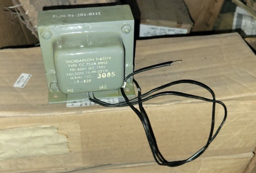 T-61514 Transformer Thordarson NSN # 5950-01-281-8111 Type CC 75 VA New ...