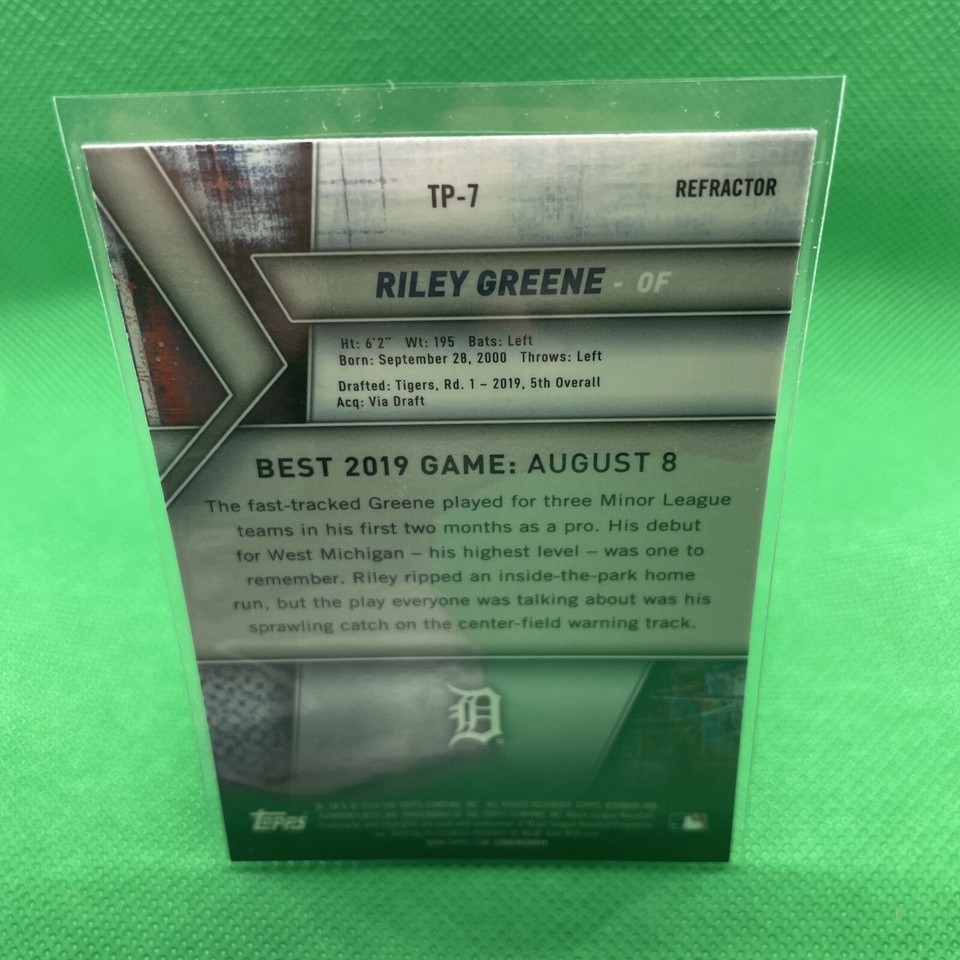 2019 Bowman's Best Riley Greene Top Prospect Refractor #TP-7 Detroit ...