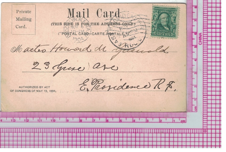 Private Mailig Card New York City, Elevated R.R, at 110 St, sent 1904 ...
