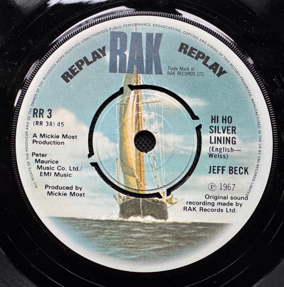 JEFF BECK Hi Ho Silver Lining UK RAK PRESS 1982 REISSUE PLAYS EX+ ...