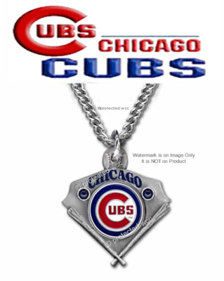 CHICAGO CUBS NECKLACE 24" STAINLESS STEEL CHAIN MLB BASEBALL SPORTS ...