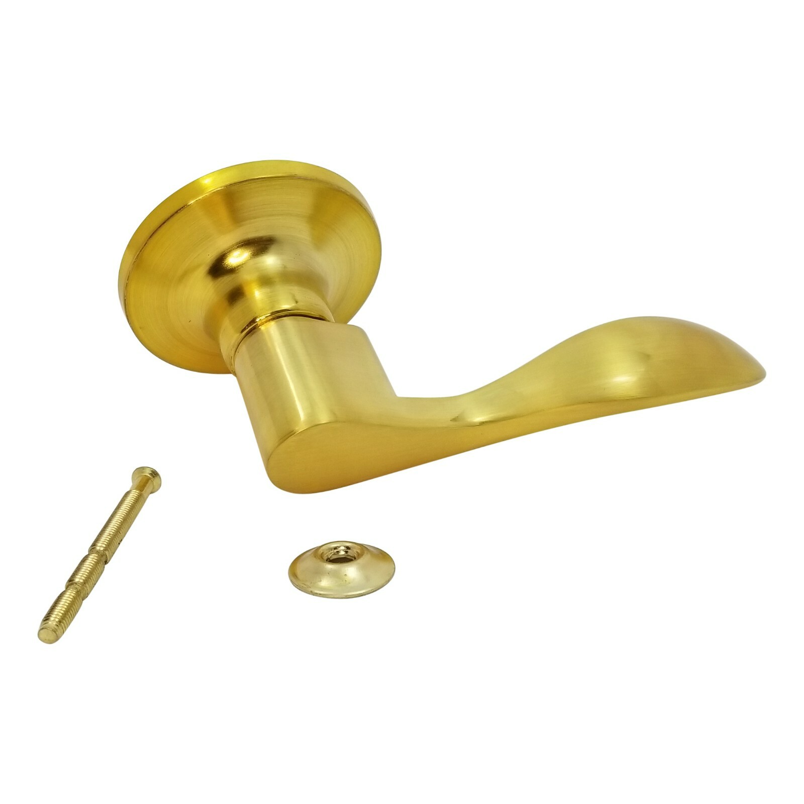 Dummy Closet Door Lock Lever Handle New Wave Style Satin Brass L / R | eBay
