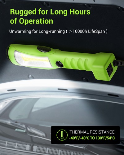 EDISHINE LED Work Light, 15ft 16 Gauge SJTW 2000LM COB LED Light Strong ...