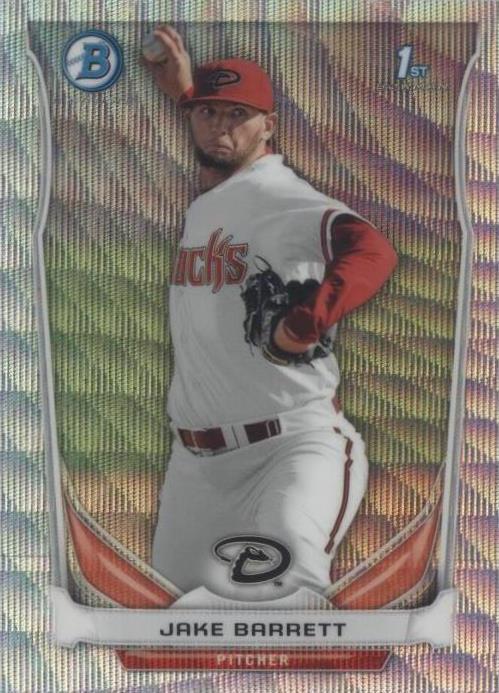 2014 Bowman - Prospects Chrome Jake Barrett #BCP11 Silver Wave ...