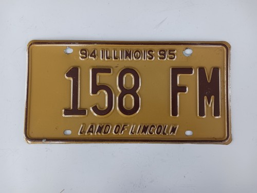 💥 1994 Illinois IL License Plate 158 FM 💥 R | eBay