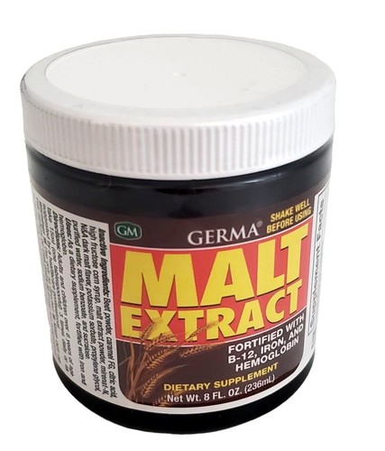 Germa Malt Extract Supplement Fortified with B12 Iron Hemoglobin 8 oz ...