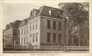 c1910 Printed Postcard; High School, Hempstead Long Island NY unposted ...