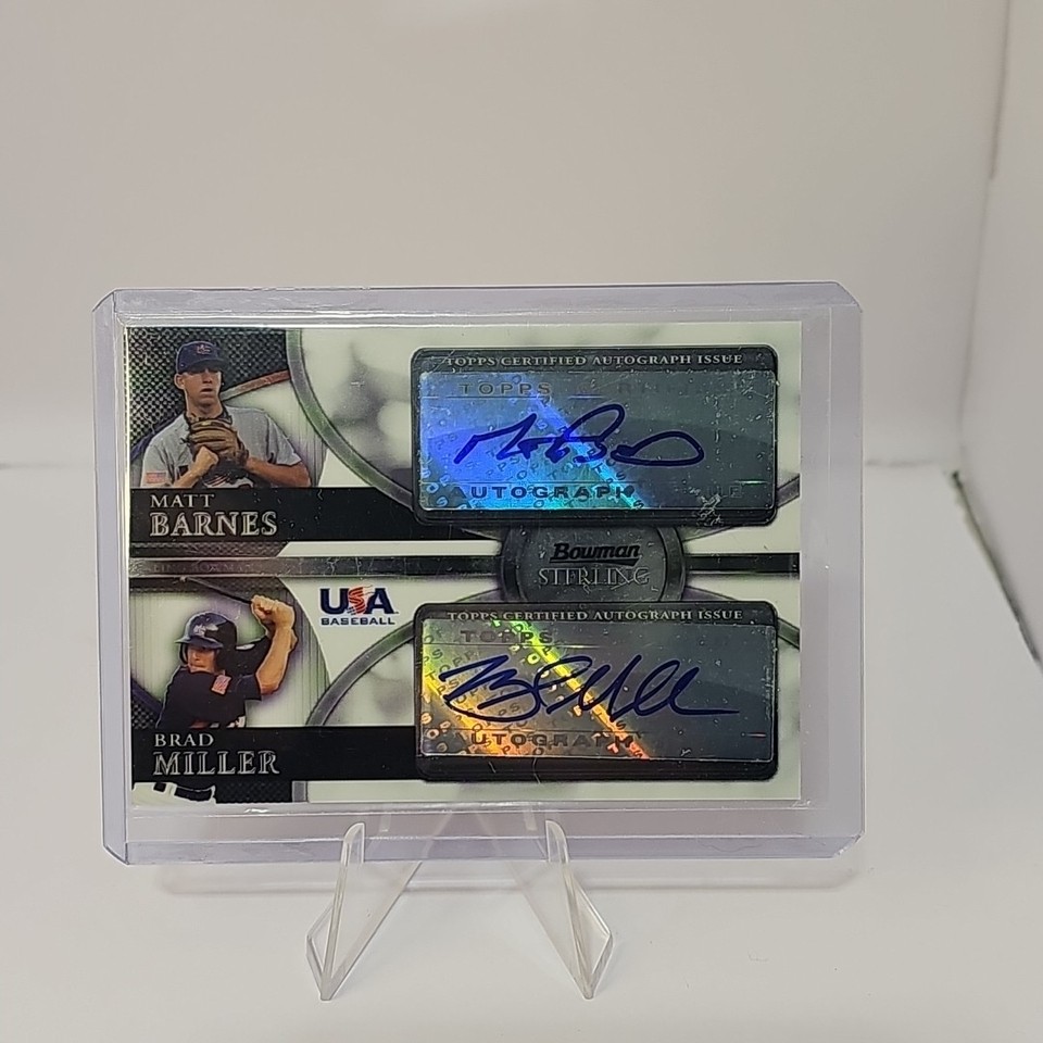 2010 Bowman Sterling USA Baseball Dual Auto Matt Barnes Brad Miller | eBay