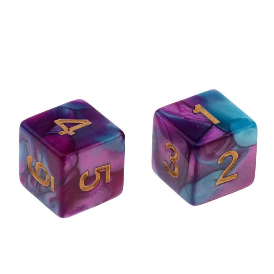 20x Double Color D6 6-Sided 16mm Dice Role Playing for RPG Math ...