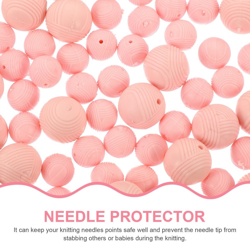 100 Pcs Knitting Needle Caps Protector Tips Covers End Protectors ...