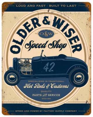 Hot Rod Drag Race Car Dragster Retro Metal Sign Man Cave Garage Shop ...