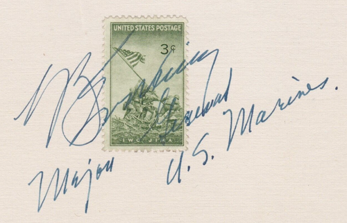 USMC Major General Graves B. Erskine WWII US Marine Corp Autograph ...