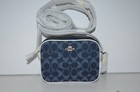New Authentic Coach Mini Camera Bag In Signature Jacquard Im/Denim ...