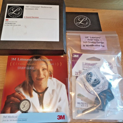 3M Littmann Accessory Parts Kit ID tag Soft Sealing Ear Tips Cardiac ...