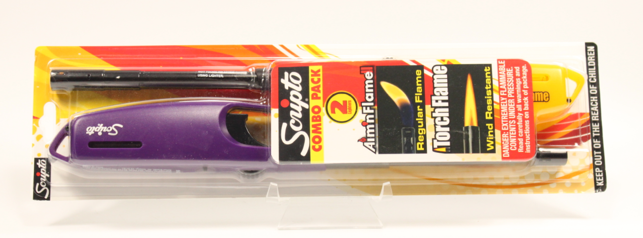 Scripto Aim N Flame Multi-Purpose Lighter 2 Pack, Various Color Options ...