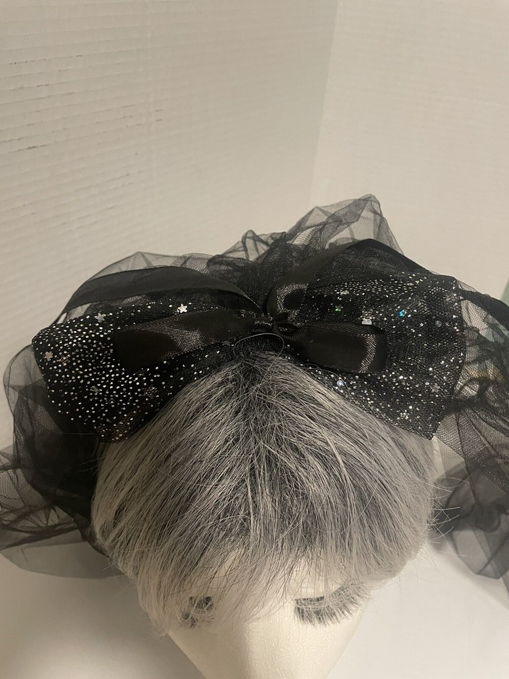 Cosplay Black Headwear Double Layer Veil Cosplay Black Veil Bride 18 ...