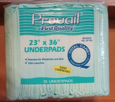 Prevail by First Quality Disposable Underpad 23 X 36" UP-150 (15 ...