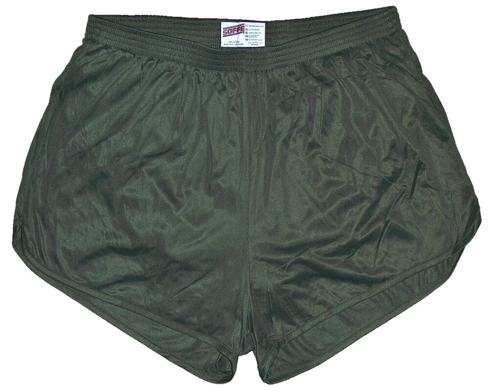Olive Drab Nylon Soffe Ranger Panties Silkies Running Track Shorts Men ...