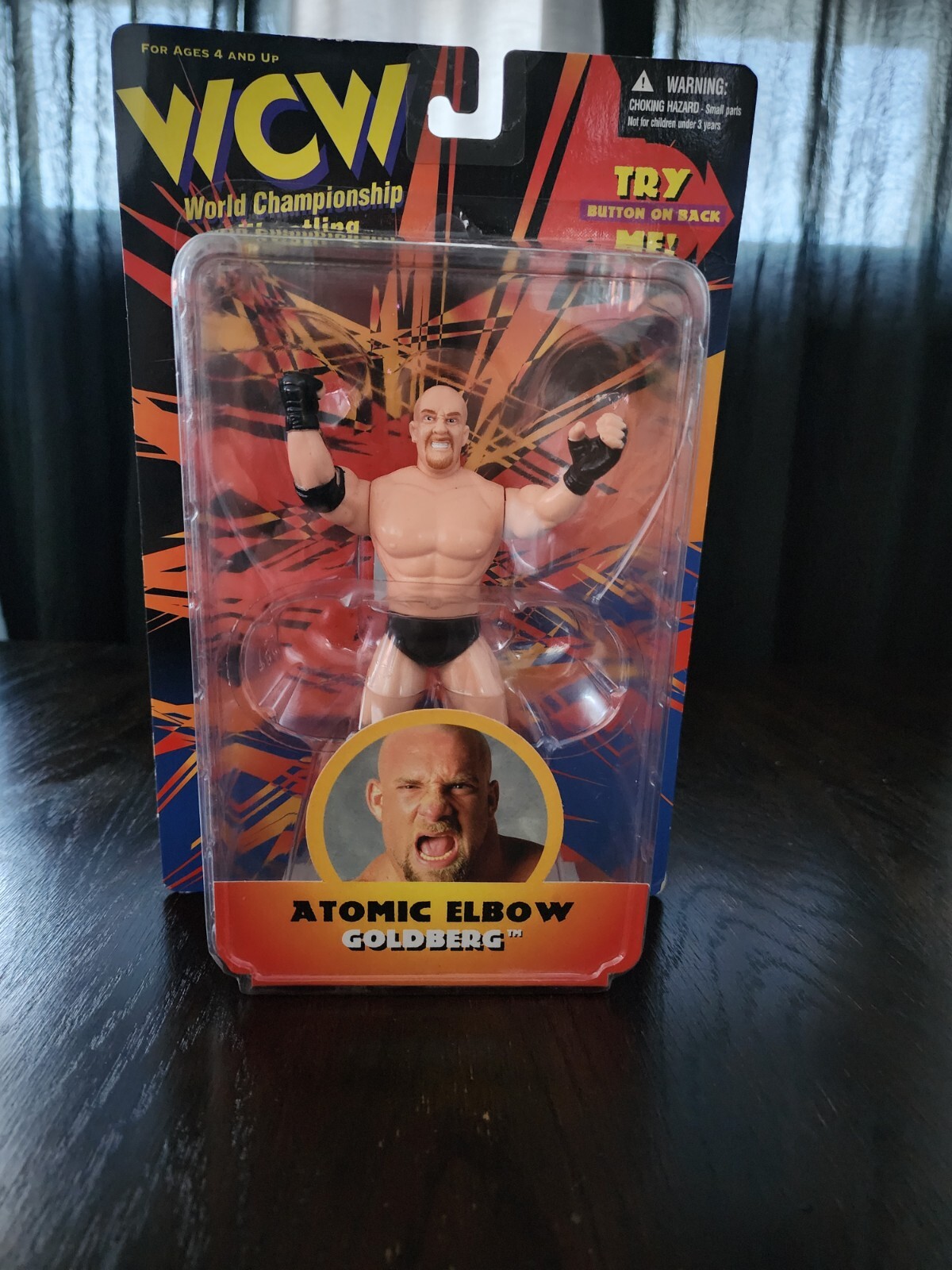 WCW Wrestling Action Figure Goldberg Atomic Elbow 1998 New Sealed ...
