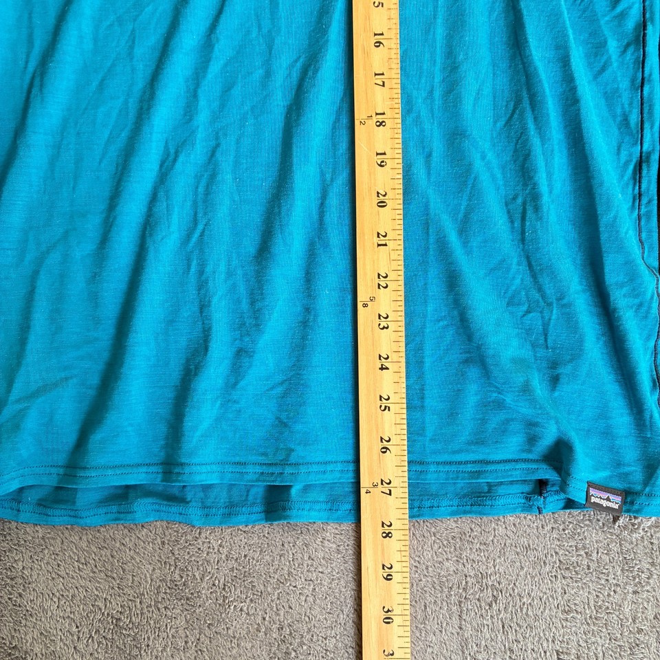 Patagonia Common Threads Aqua Blue Crew Neck Long Sleeve T-Shirt Men's ...