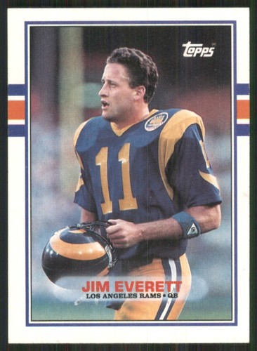 1989 Topps #129 Jim Everett Los Angeles Rams Football Card 187732 | eBay