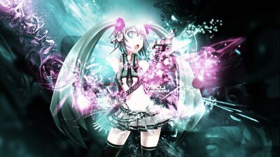 Anime hatsune miku vocaloid twintails girls cyan open Playmat Gaming ...