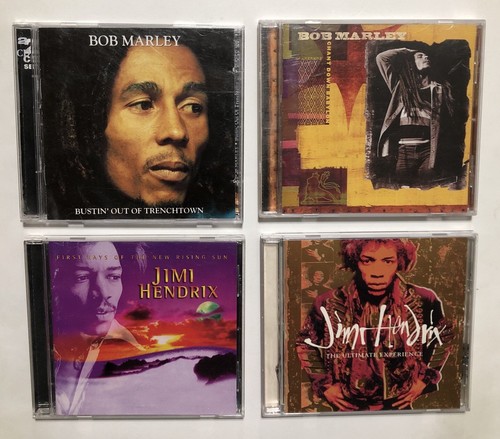 BOB MARLEY & JIMI HENDRIX CD LOT OF (4) REGGAE MUSIC THE ULTIMATE ...