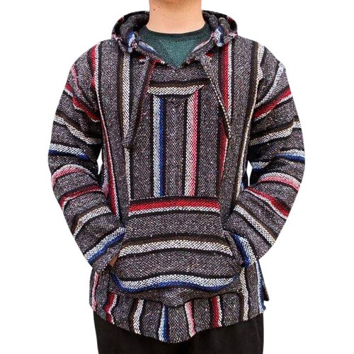 Mexican Poncho Baja Hoodie Surfer Drug Rug Pullover Made in Mex Unisex ...