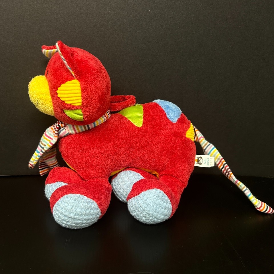 Jellycat JellyKitten Red Cat Plush 9" Stuffed Animal Rattle Toy Striped ...